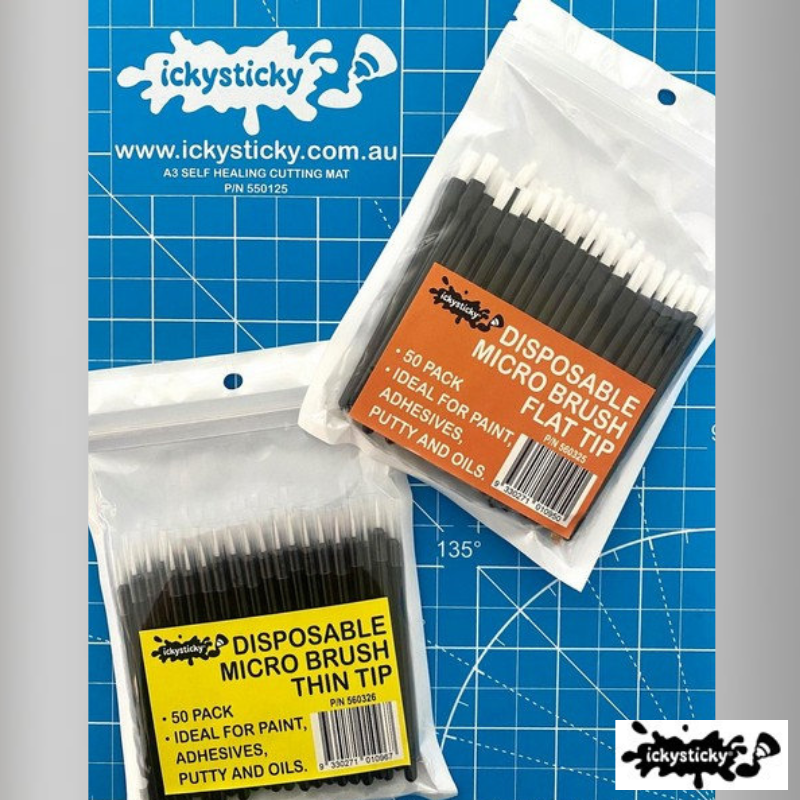 Ickysticky Disposable Micro Brushes – Lighthouse Lures